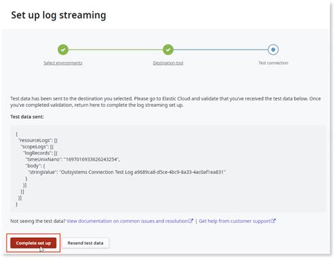 Configuring The Log Streaming Service In Lifetime Outsystems 11 Documentation