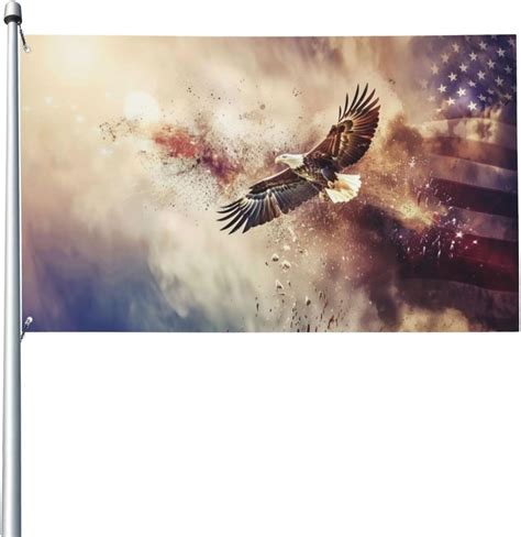 American Bald Eagle Flags 3x5 Foot For Outdoors Decoration