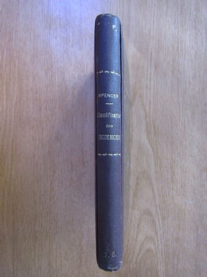Herbert Spencer Classification Des Sciences Cumpără