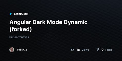 Angular Dark Mode Dynamic Forked Stackblitz