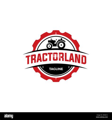 Tractor Logo Emblem Vintage Tractorland Logo Design Stock Vector Image