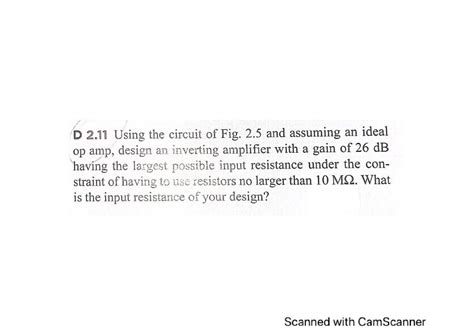 Solved R R VI Vo Figure The Inverting Closed Loop Chegg