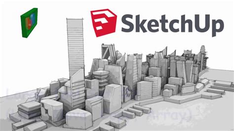 Sketchup Large Tool Set 2 Line Move Copy Array Youtube