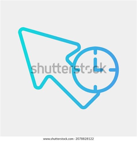 Wait Cursor Icon Vector Illustration Gradient Stock Vector Royalty