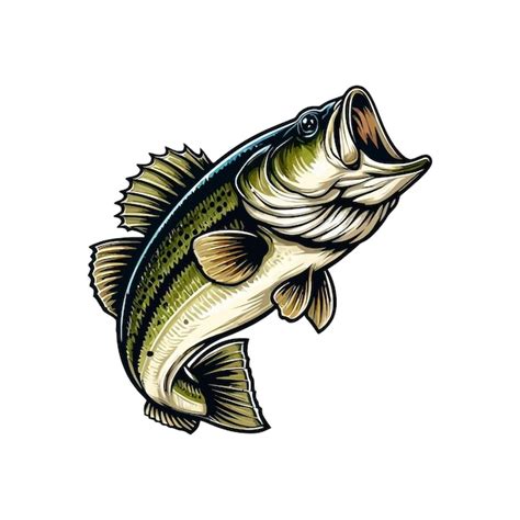 Premium Vector Bass Fish Vector Illustration