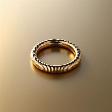 3d Shiny Rendering Ring Premium AI Generated Image