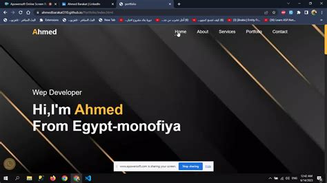 Ahmed Barakat On Linkedin Responsive Portfolio Using Html Css