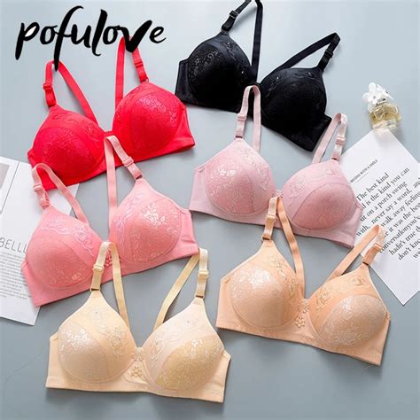 여성용 꽃무늬 브래지어 푸시업 브래지어 얇은 무선 속옷 심리스 브라렛 섹시 자수 플러스 사이즈 브래지어 여성 모임
