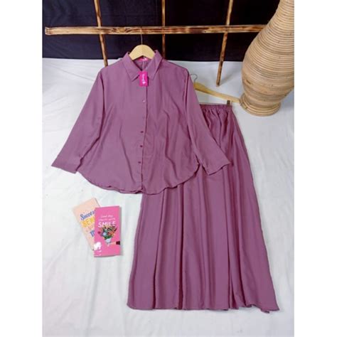 Jual One Set Rok Rayon One Set Rayon Premium Shopee Indonesia