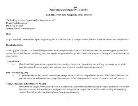 Dat 223 Module Four Assignment Email Please See Below For More