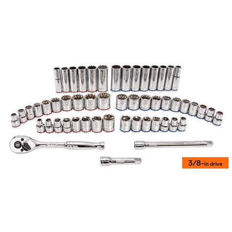 Kobalt 232 Piece Standard Sae And Metric Combination Polished Chrome