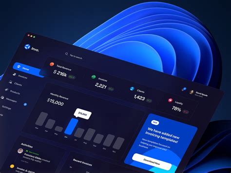 Dark Mode Invo — Invoicing Web Application Web Application Design
