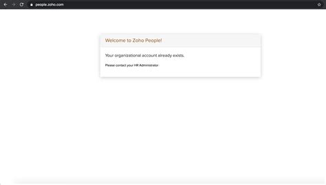 Unable To Access Zoho People Account Your Organizational Account