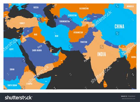 India Map Middle East