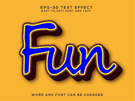 Premium Vector Fun Editable 3d Text Effect