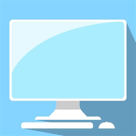 Premium Vector Computer Vector Illustration With Monitor Keyboard And Mouse