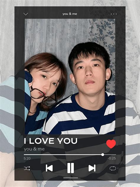 情人节音乐播放器页面plog模板素材 花瓣网