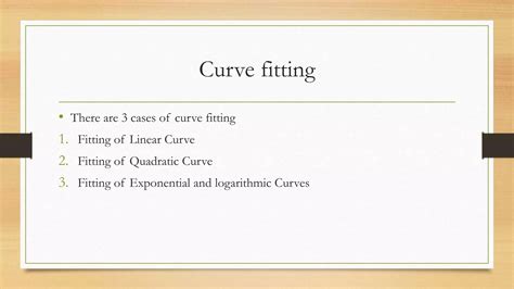 Curve Fitting Of Exponential Curve Pptx Physics Science
