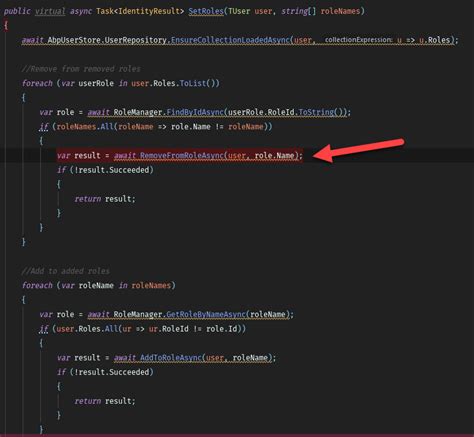 Update User Roles Throw Exception · Issue 4733 · Aspnetboilerplate