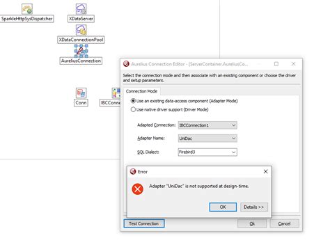 Adapter Unidac Is Not Supported At Design Time Tms Aurelius Tms