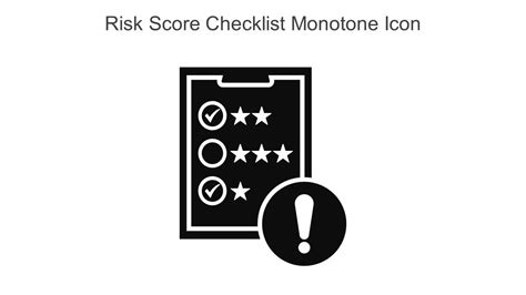 Risk Score Checklist Monotone Icon In Powerpoint Pptx Png And Editable