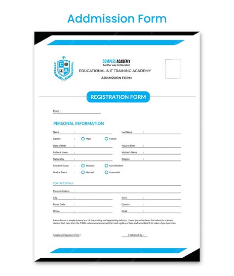 Premium Vector Vector Admission Form Illustration Of Application Form Registration Form