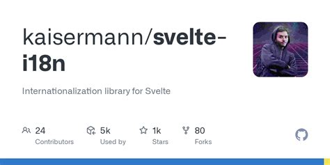 Github Kaisermannsvelte I18n Internationalization Library For Svelte