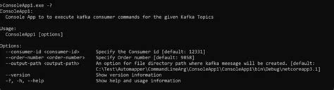 Parse Command Line Argument Using Systemcommandline Guidelines