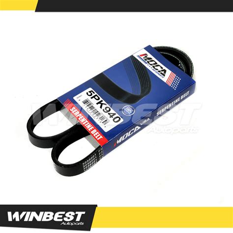 Serpentine Belt 5PK940 Fit Chrysler Dodge Acura TL RL Mitsubishi Mazda ...