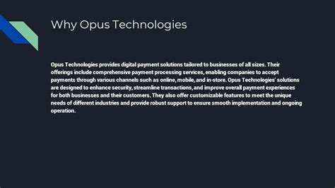 Ppt Opus Technologies Powerpoint Presentation Free Download Id 13075024