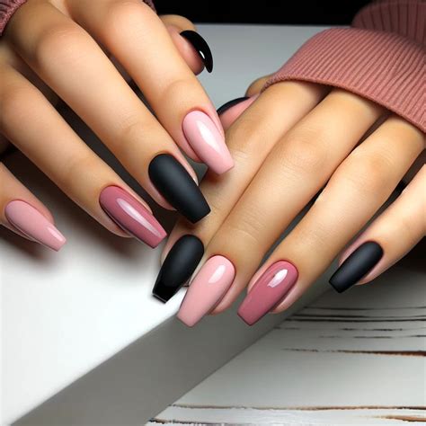 10 Gorgeous And Easy Pink And Black Nail Art Ideas In 2024 Pink Nails