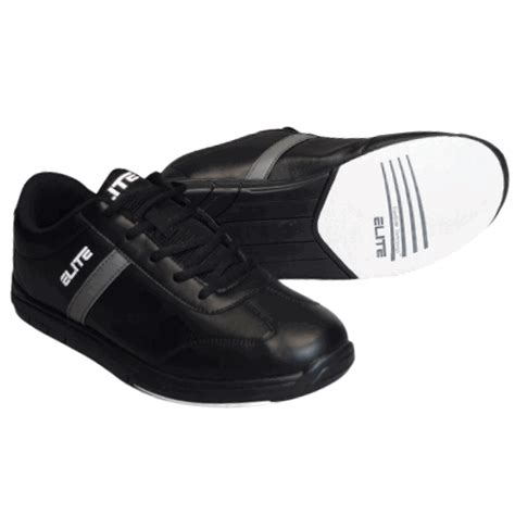 Elite Mens Basic Blackgrey Athletic Lace Up Bowling Shoes With Unive
