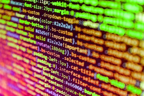 It Coding On Monitor Screen Python Programming Stock Photo Image Of
