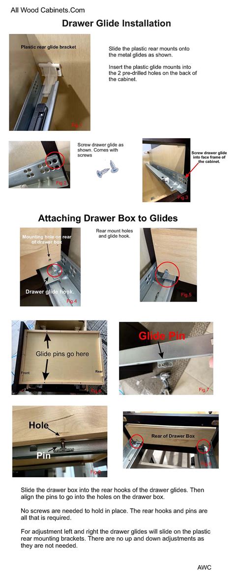 Drawer Glides And Drawer All Wood Cabinets
