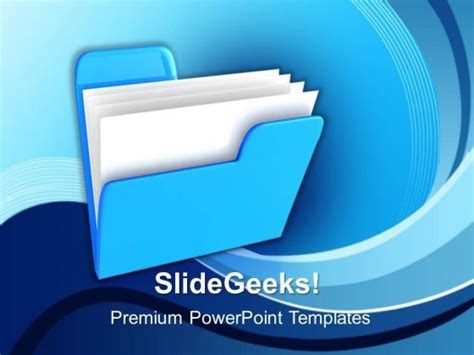Blue Computer Folder Internet PowerPoint Templates And PowerPoint Themes