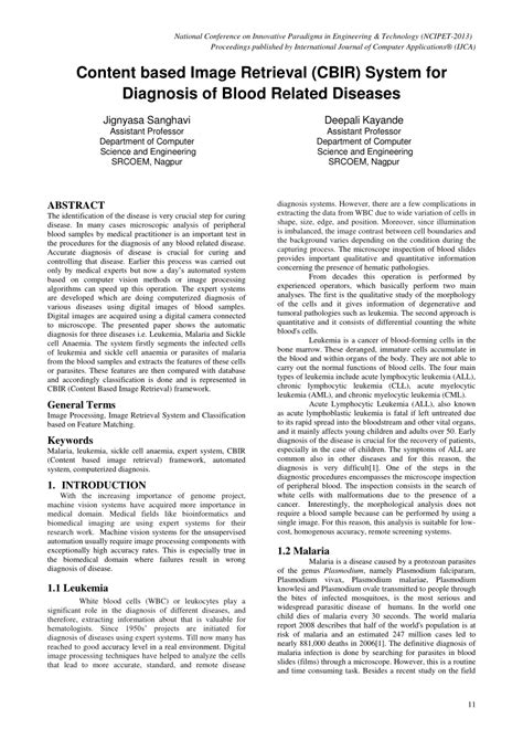 Pdf Content Based Image Retrieval Cbir System For Diagnosis Of