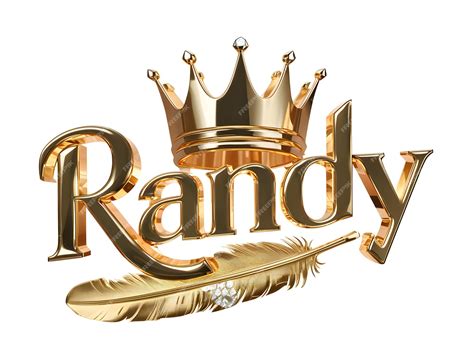 Randy Name Logo Design Randy Name In Elegant Font Gold Crown With