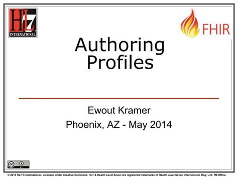 Authoring Fhir Profiles Extended Version Ppt