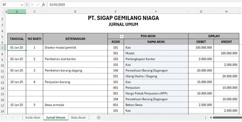 Cara Membuat Buku Besar Otomatis Di Excel Berdasarkan Data Dari Jurnal Umum Depot Excel