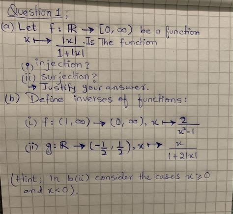 Solved A Let Fr→ 0∞ Be A Function X 1∣x∣∣x∣is The