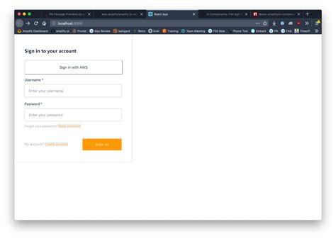 ui components fed sign in with hosted ui bug · issue 5232 · aws