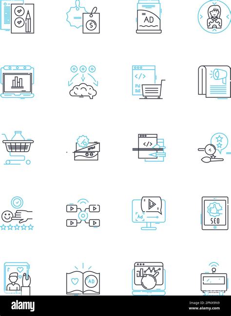 Influence Power Linear Icons Set Authority Control Dominance Impact Leadership