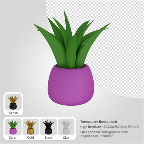 Premium Psd 3d Plant Pot Premium Psd 3d Plant Pot