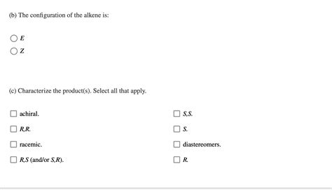 Solved The Alkene Shown Undergoes Bromination A Draw The