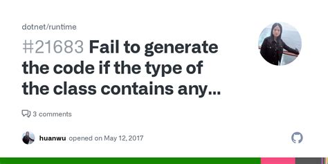 Fail To Generate The Code If The Type Of The Class Contains Any