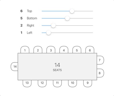 Rectangular Table Seating Chart Template