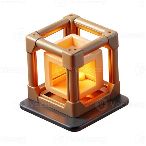 Elegant Minimalist A 3d Printer Creating A Complex Geometric Shape