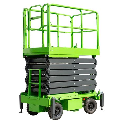 9m 300kg Plataforma Hidráulica Móvil De Tijera Autopropulsada De Cuatro
