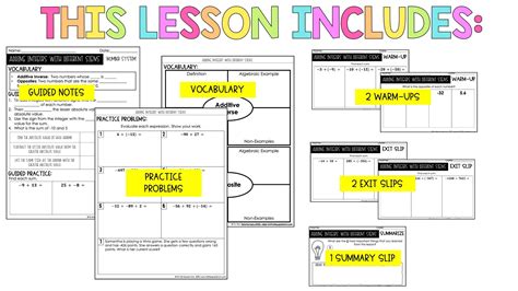 Number System 7th Grade Math Guided Notes