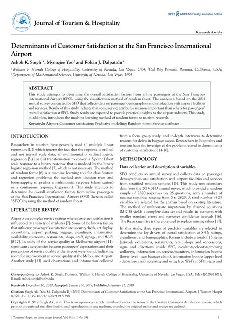 Pdf Analysis Of Customer Satisfaction Data Analysis Of Customer